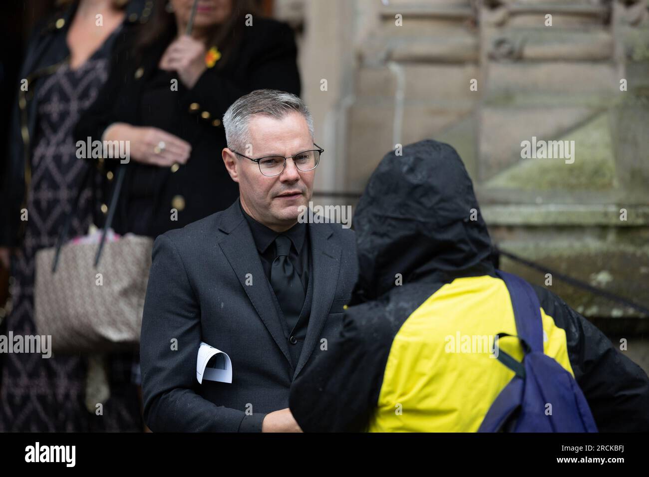 Former MSP Derek MacKay, leaves following a memorial service at ...