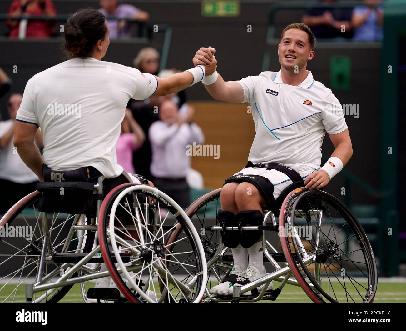 Alfie Hewett and Gordon Reid celebrate victory over Takuya Miki and ...