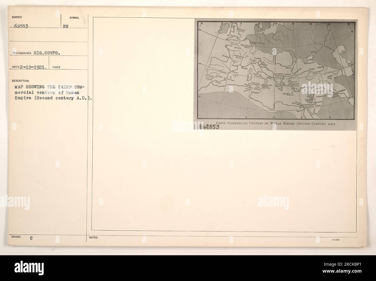 Map showing the chief commercial centers of the Roman Empire during the ...