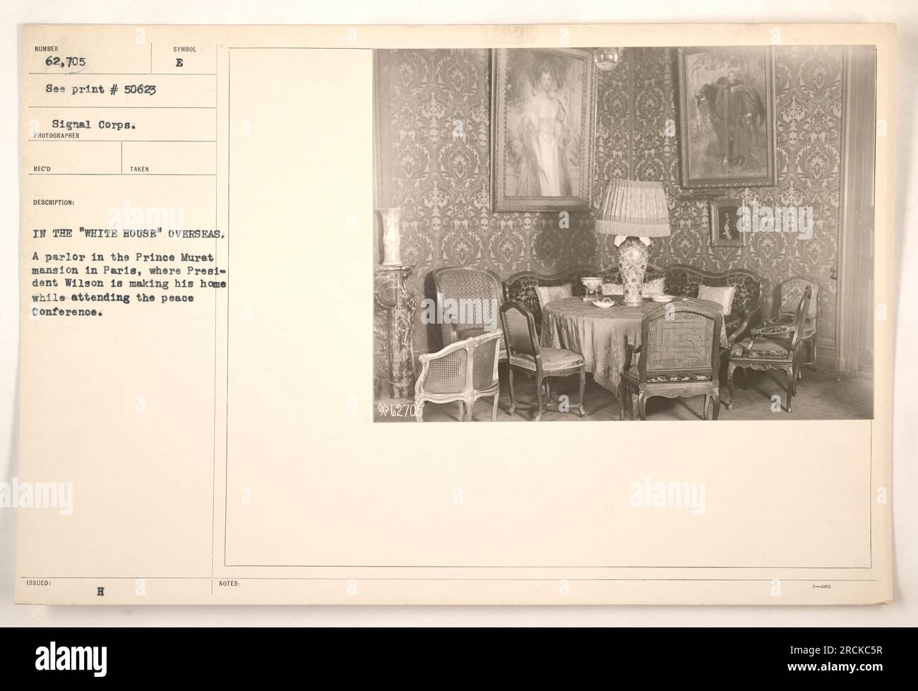 "Parlor inside the Prince Murat mansion in Paris, serving as the ...