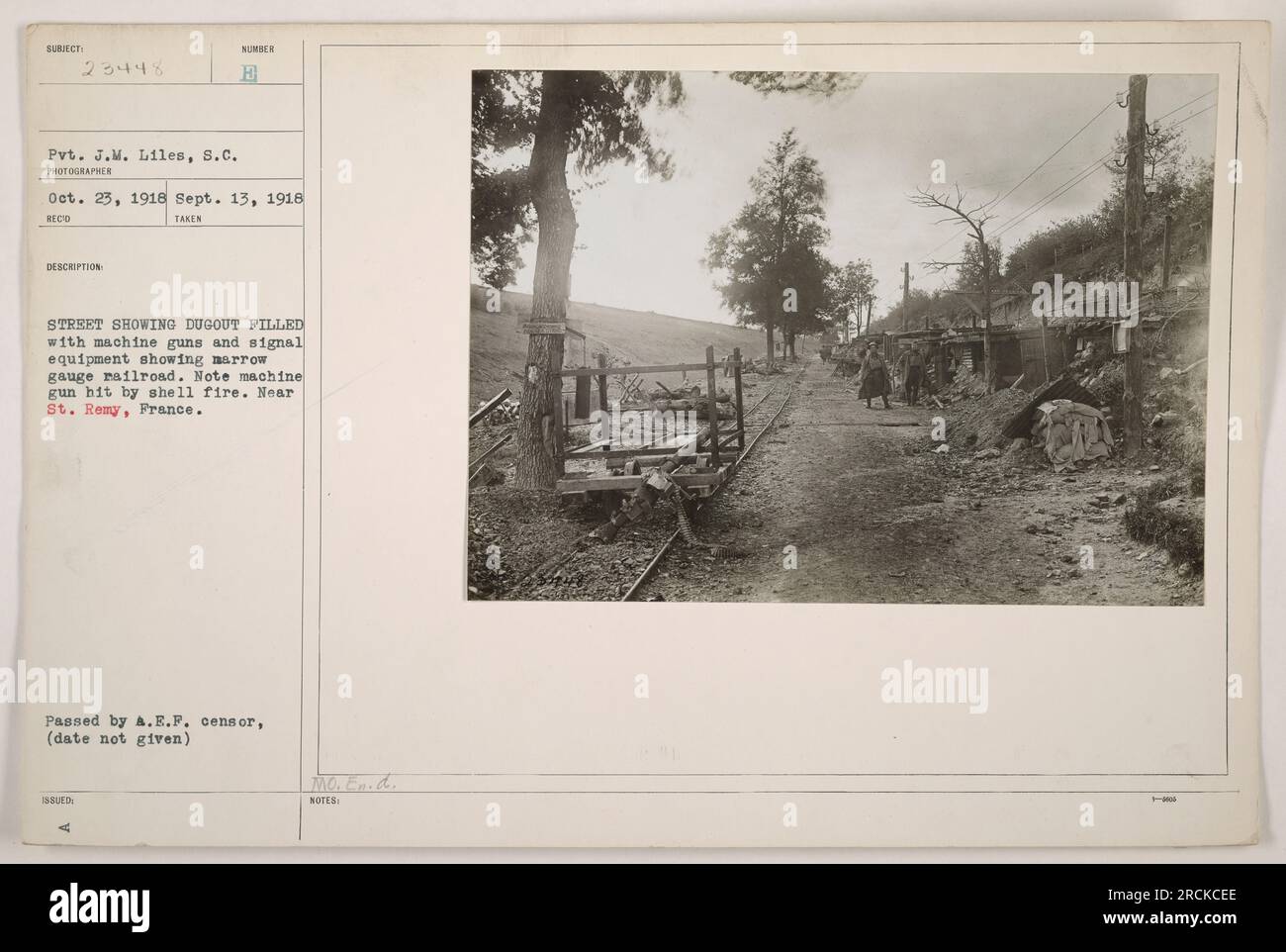 Private J.M. Liles of the 26th Division is photographed on October 23 ...