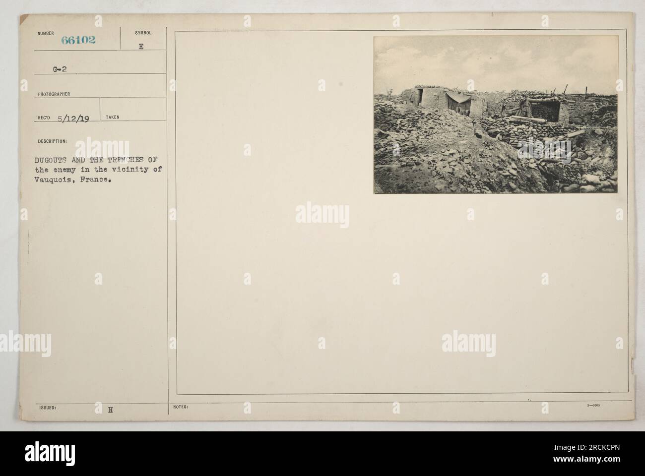 Image showing dugouts and trenches of the enemy in the vicinity of ...