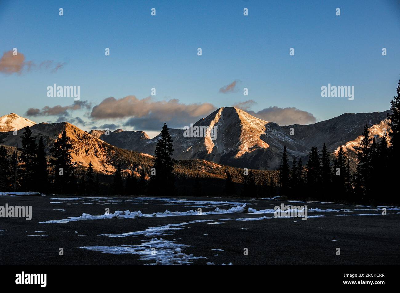 Monarch Pass at the Continental Divide in Colorado looking towards ...