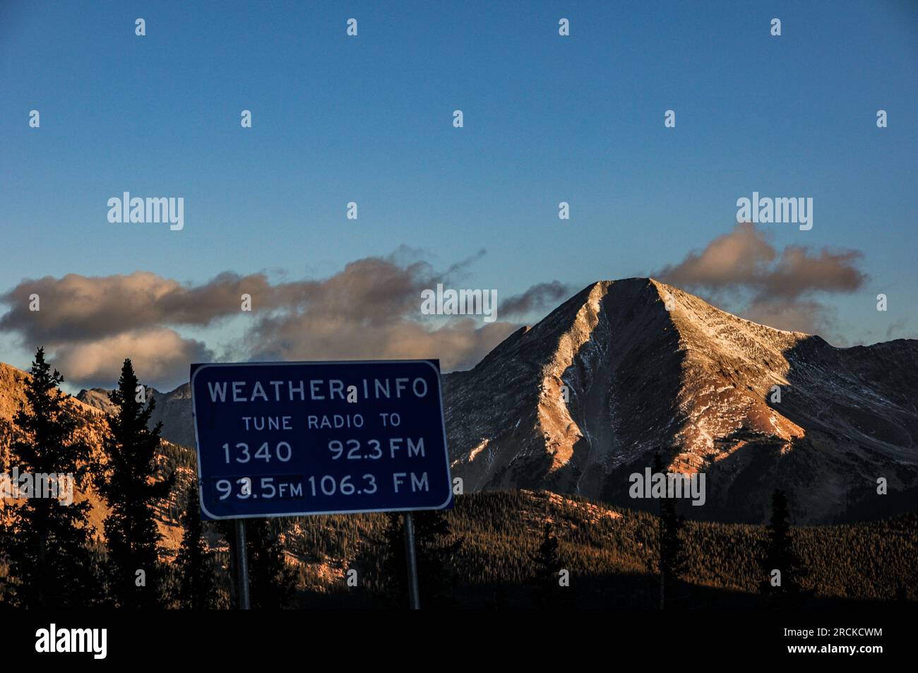 Monarch Pass at the Continental Divide in Colorado looking towards ...