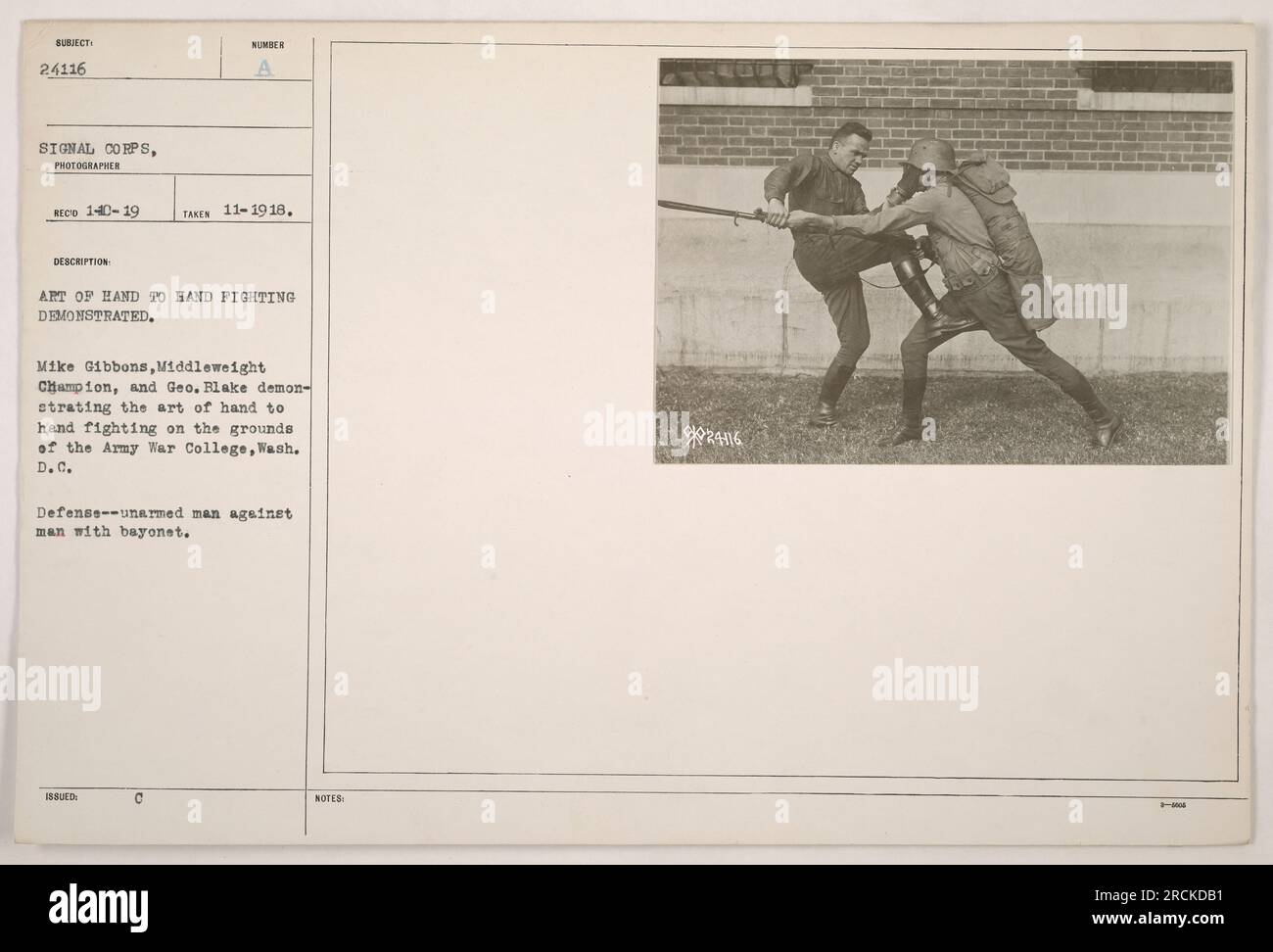 Image caption: "Mike Gibbons, Middleweight Champion, and Geo. Blake ...