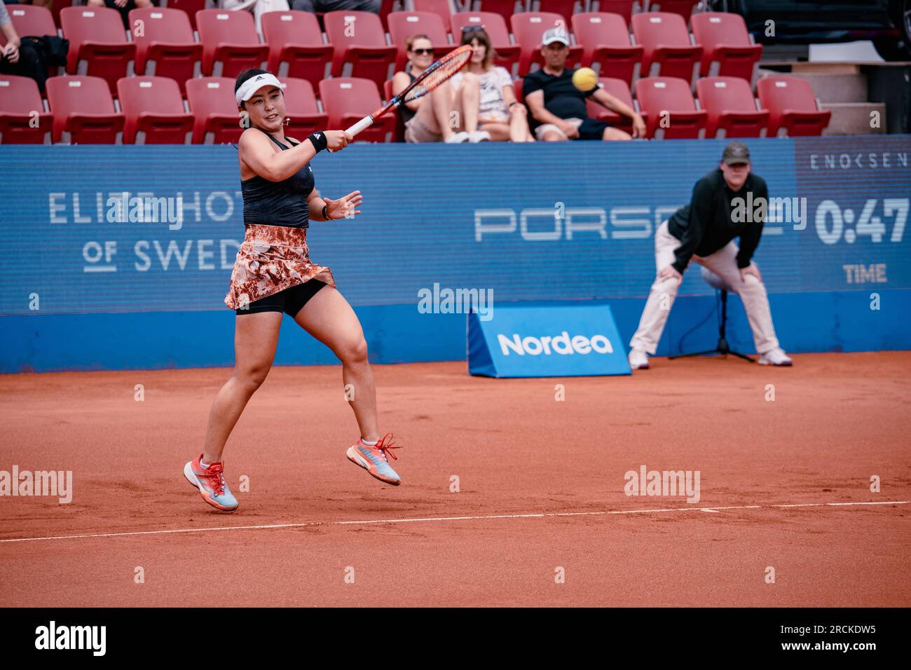 Båstad, Sweden. 07 15 2023. Panna Udvardy and Irina Khromacheva vs Eri ...