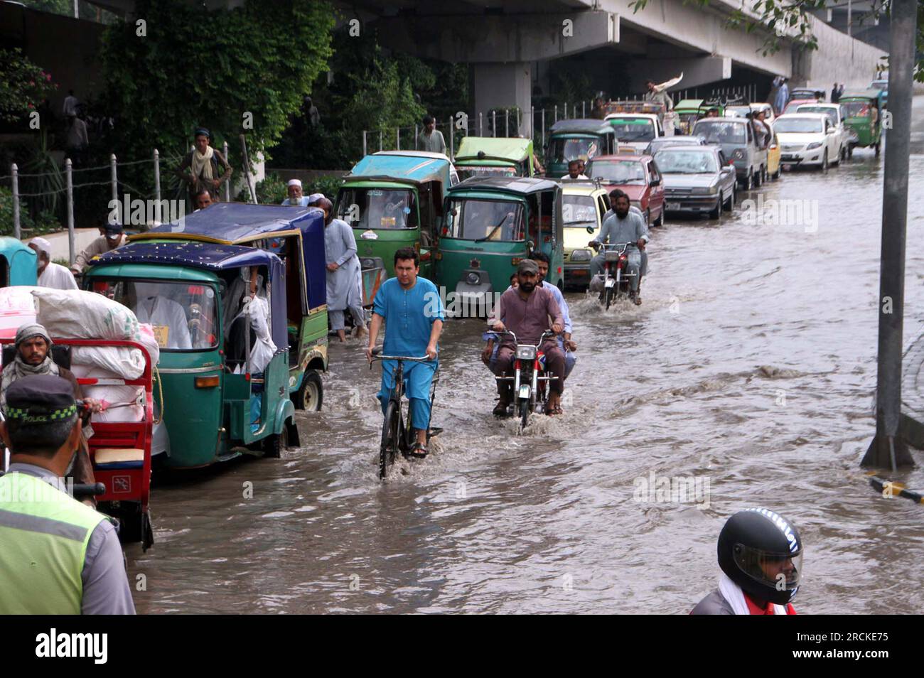 Commuters are facing difficulties in transportation due to stagnant ...