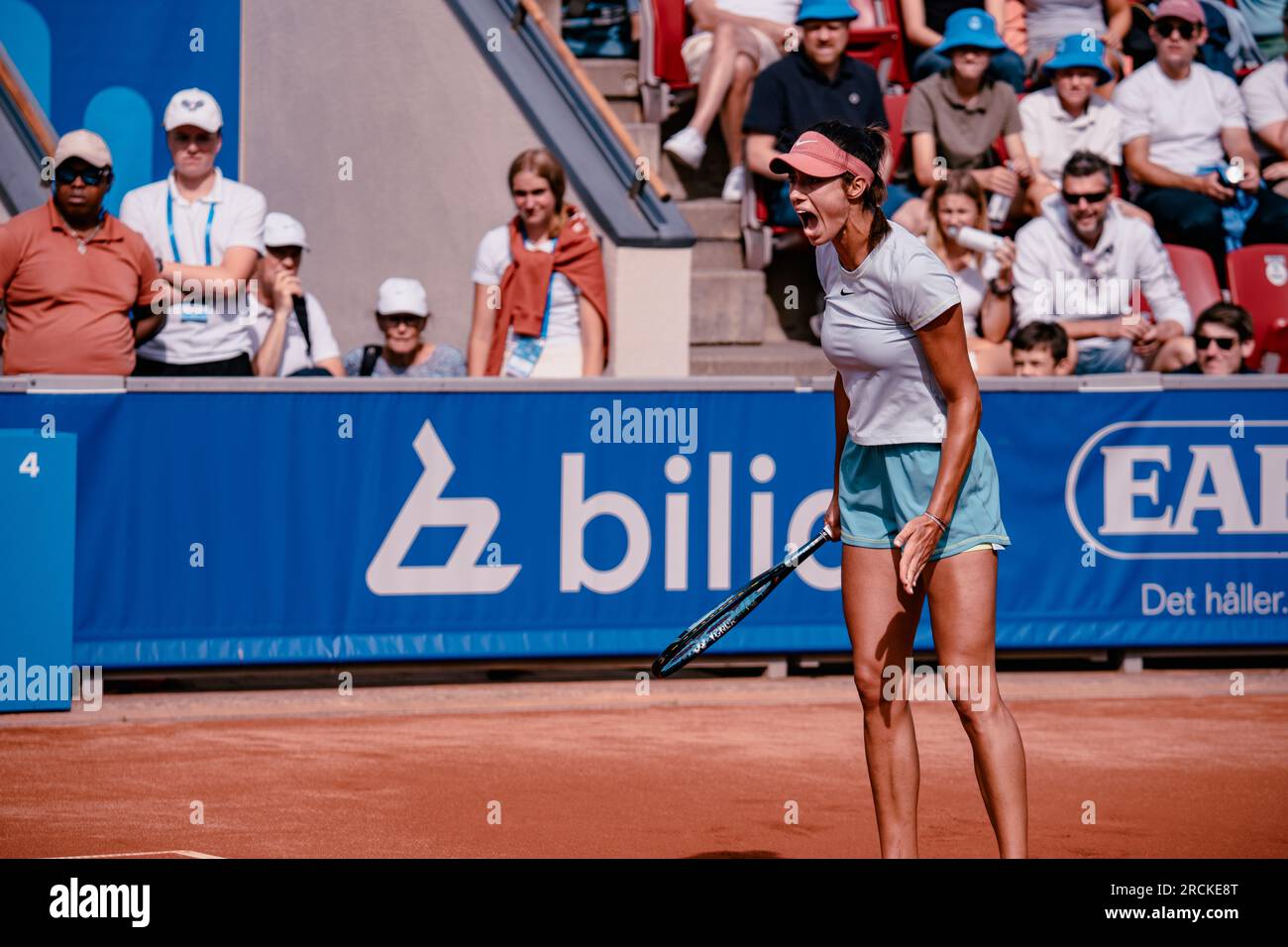 Båstad, Sweden. 07 15 2023. Olga Danilovic against Emma Navarro final ...