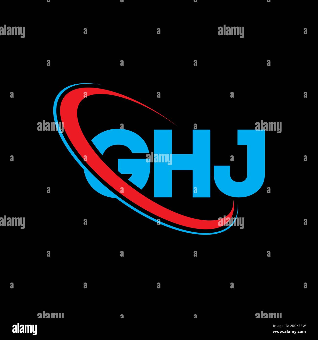GHJ logo. GHJ letter. GHJ letter logo design. Initials GHJ logo linked ...