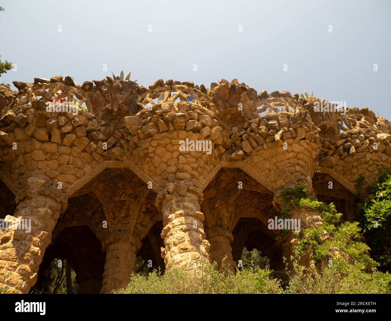 The barcelona park guell spain gaudi masterpiece Stock Photo - Alamy