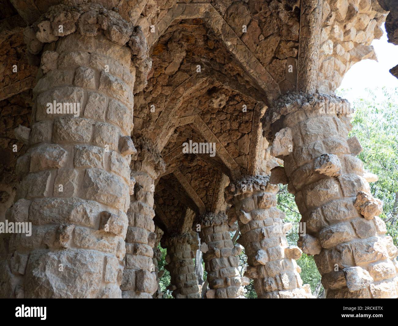 The barcelona park guell spain gaudi masterpiece Stock Photo - Alamy