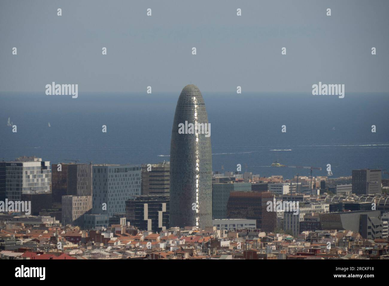 The barcelona city landscape from park guell spain gaudi masterpiece ...