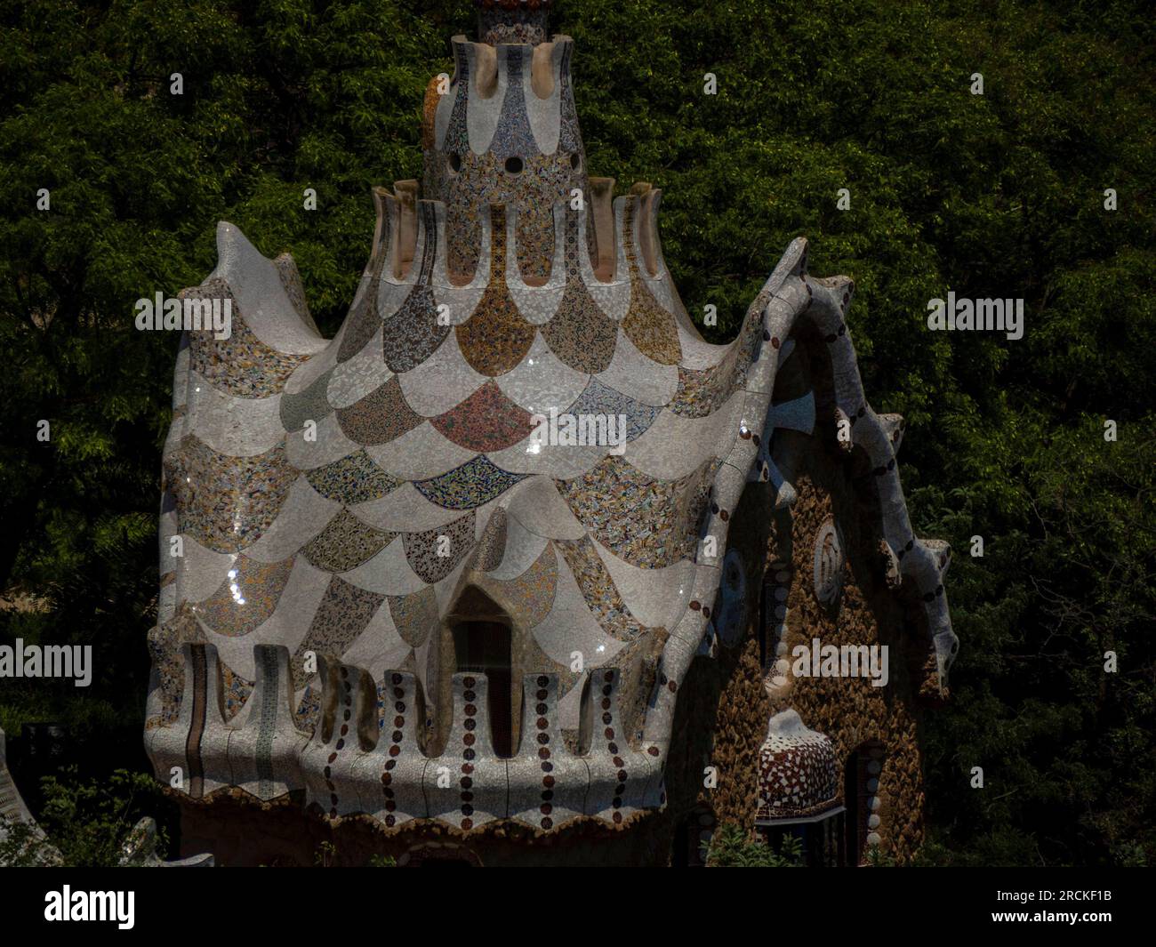 The barcelona park guell spain gaudi masterpiece Stock Photo - Alamy