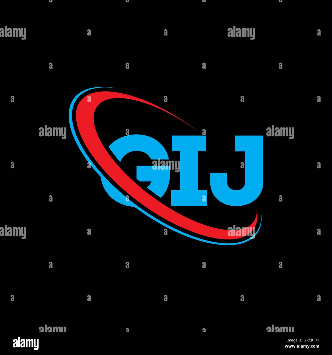 GIJ logo. GIJ letter. GIJ letter logo design. Initials GIJ logo linked ...