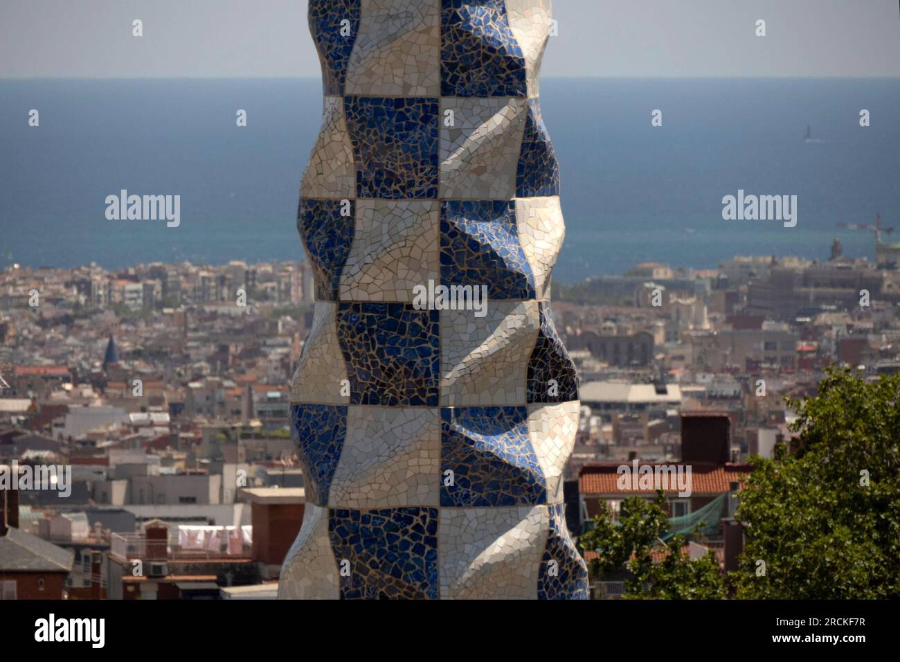 The barcelona park guell spain gaudi masterpiece Stock Photo - Alamy