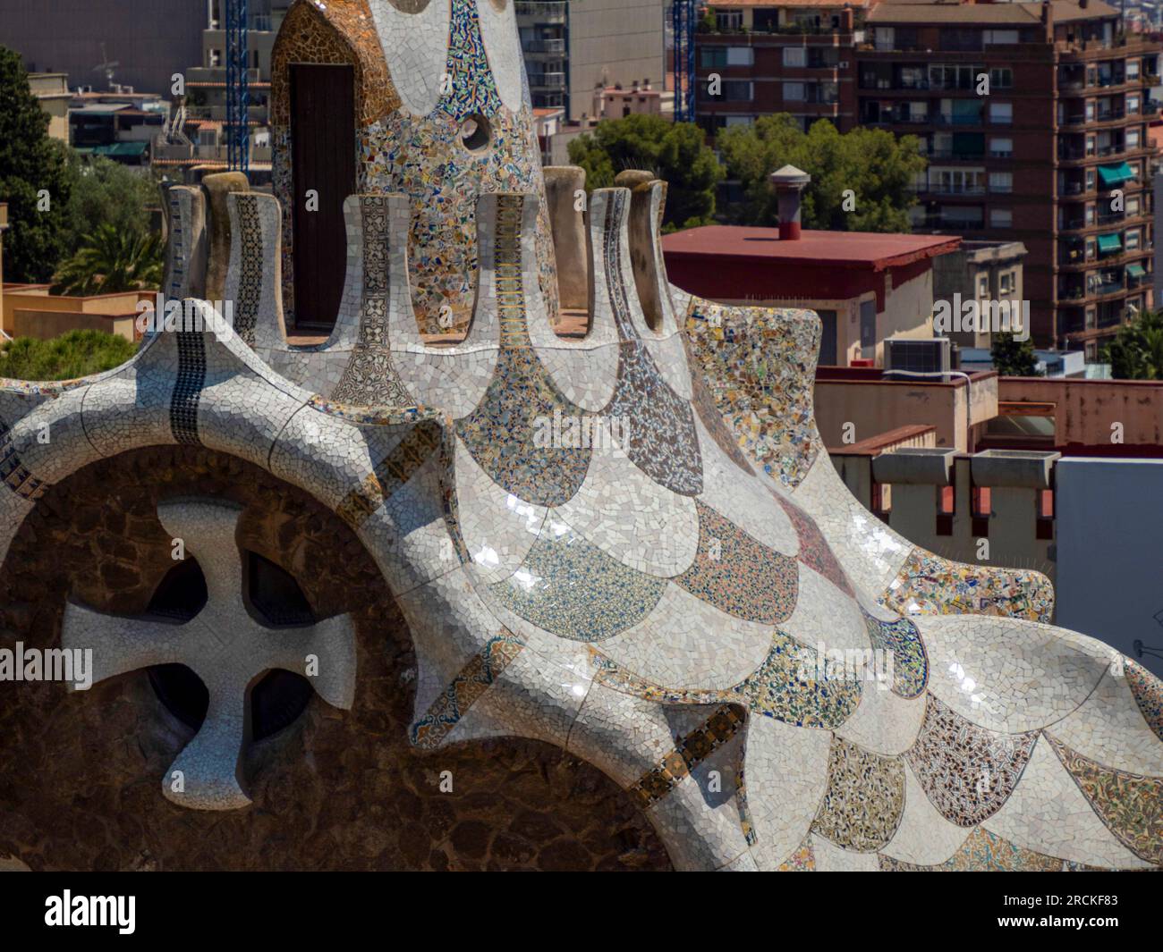 The barcelona park guell spain gaudi masterpiece Stock Photo - Alamy