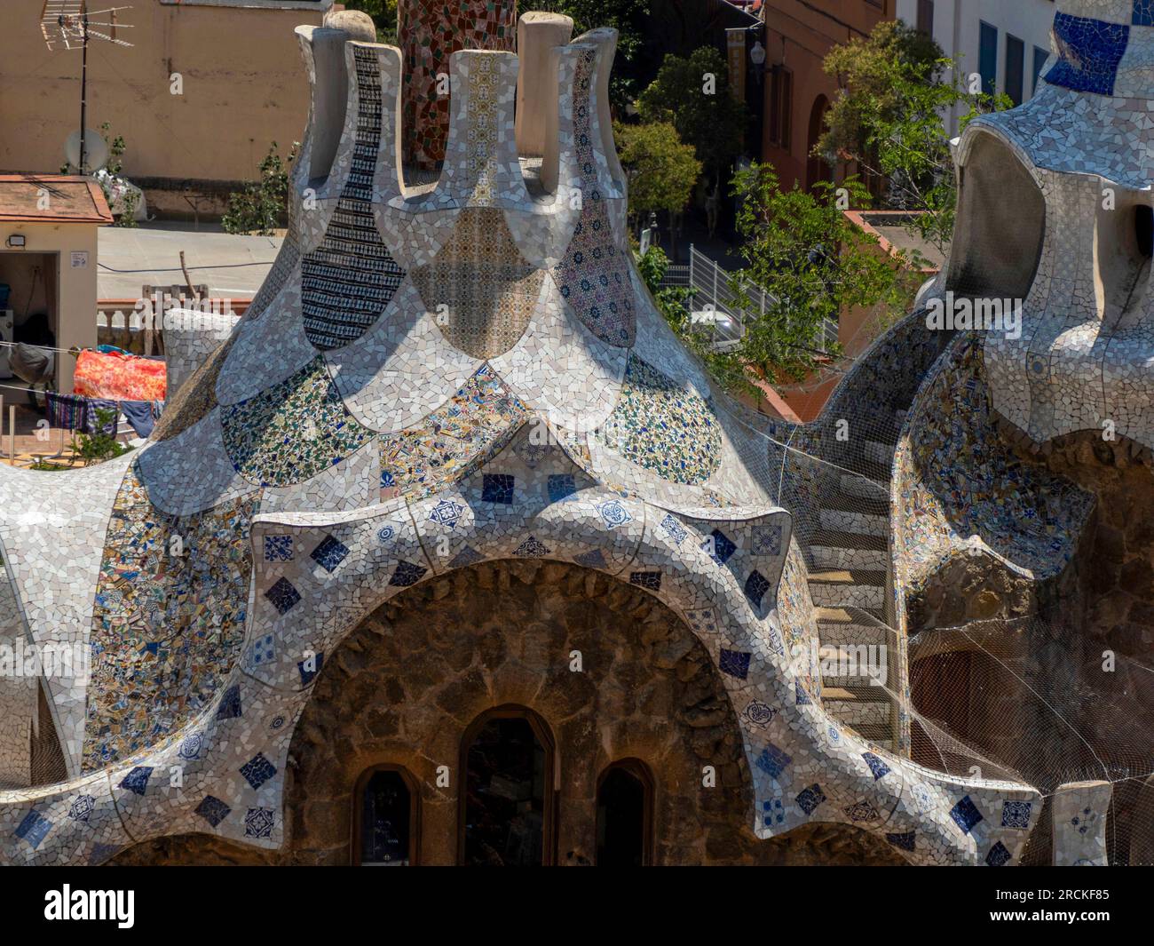 The barcelona park guell spain gaudi masterpiece Stock Photo - Alamy