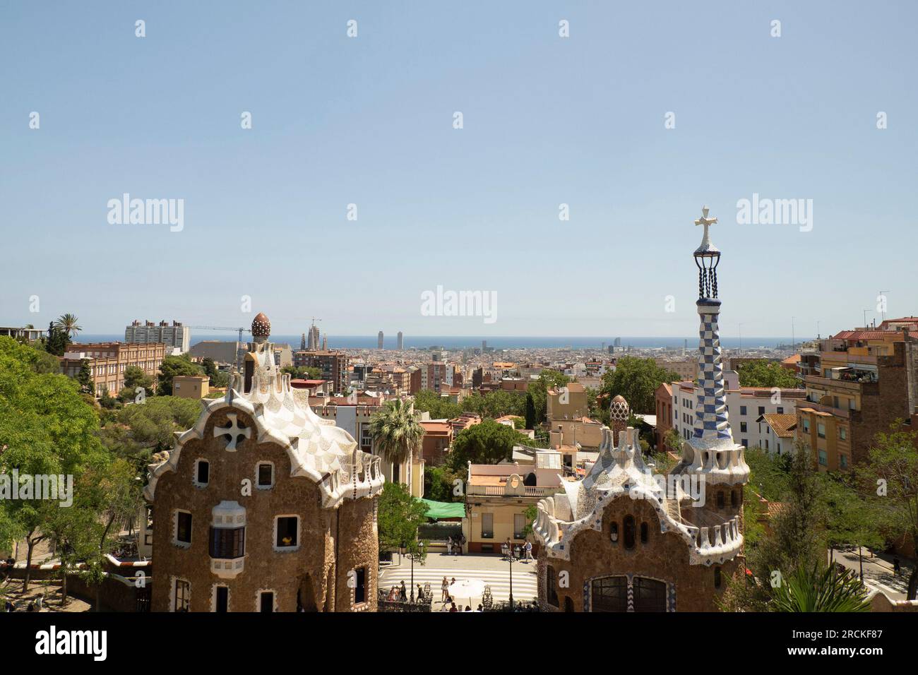 The barcelona park guell spain gaudi masterpiece Stock Photo - Alamy
