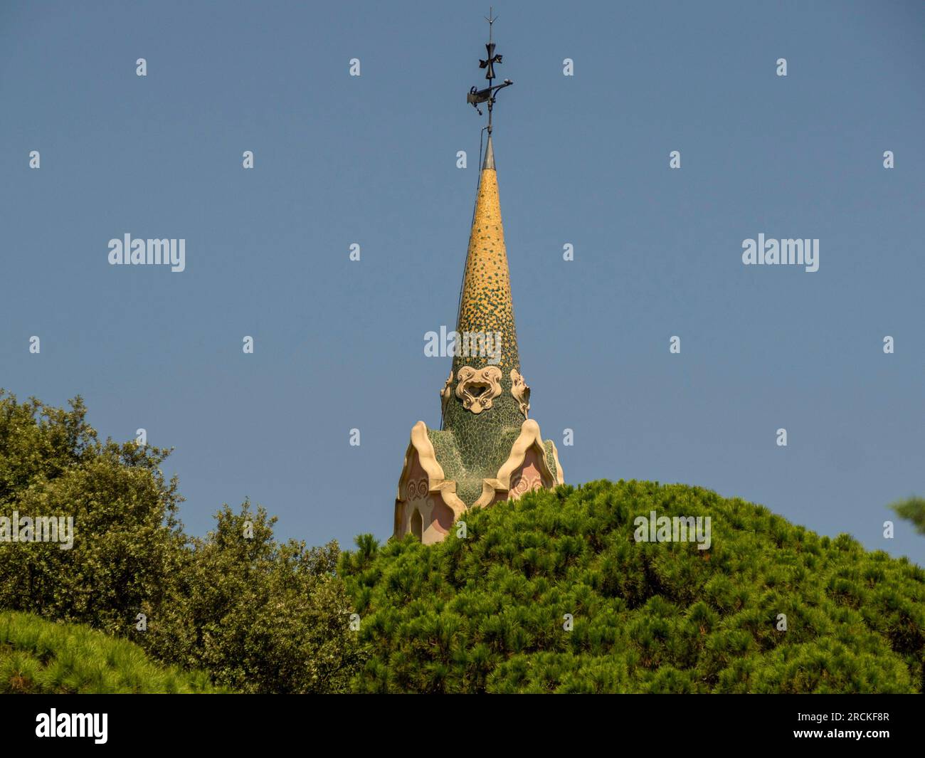 The barcelona park guell spain gaudi masterpiece Stock Photo - Alamy