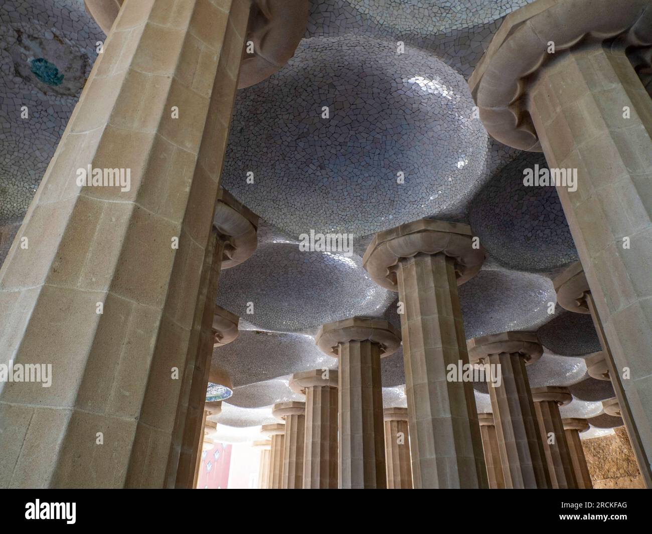 The barcelona park guell spain gaudi masterpiece Stock Photo - Alamy