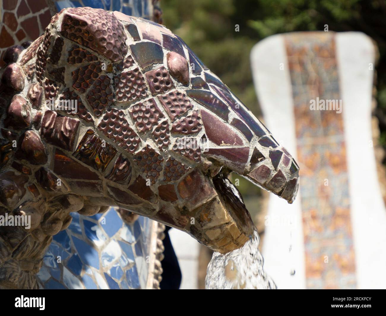 The barcelona park guell spain gaudi masterpiece Stock Photo - Alamy