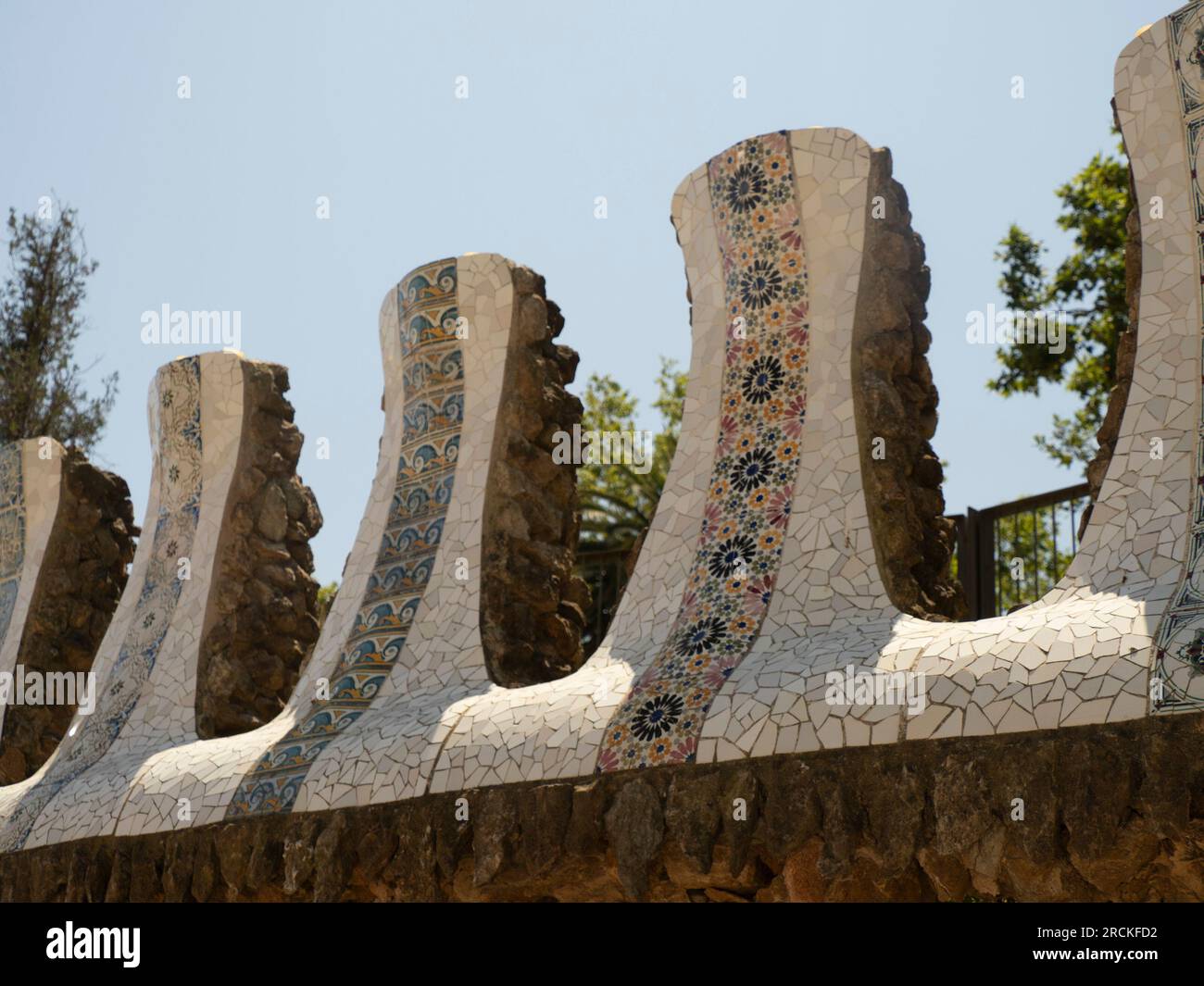 The barcelona park guell spain gaudi masterpiece Stock Photo - Alamy