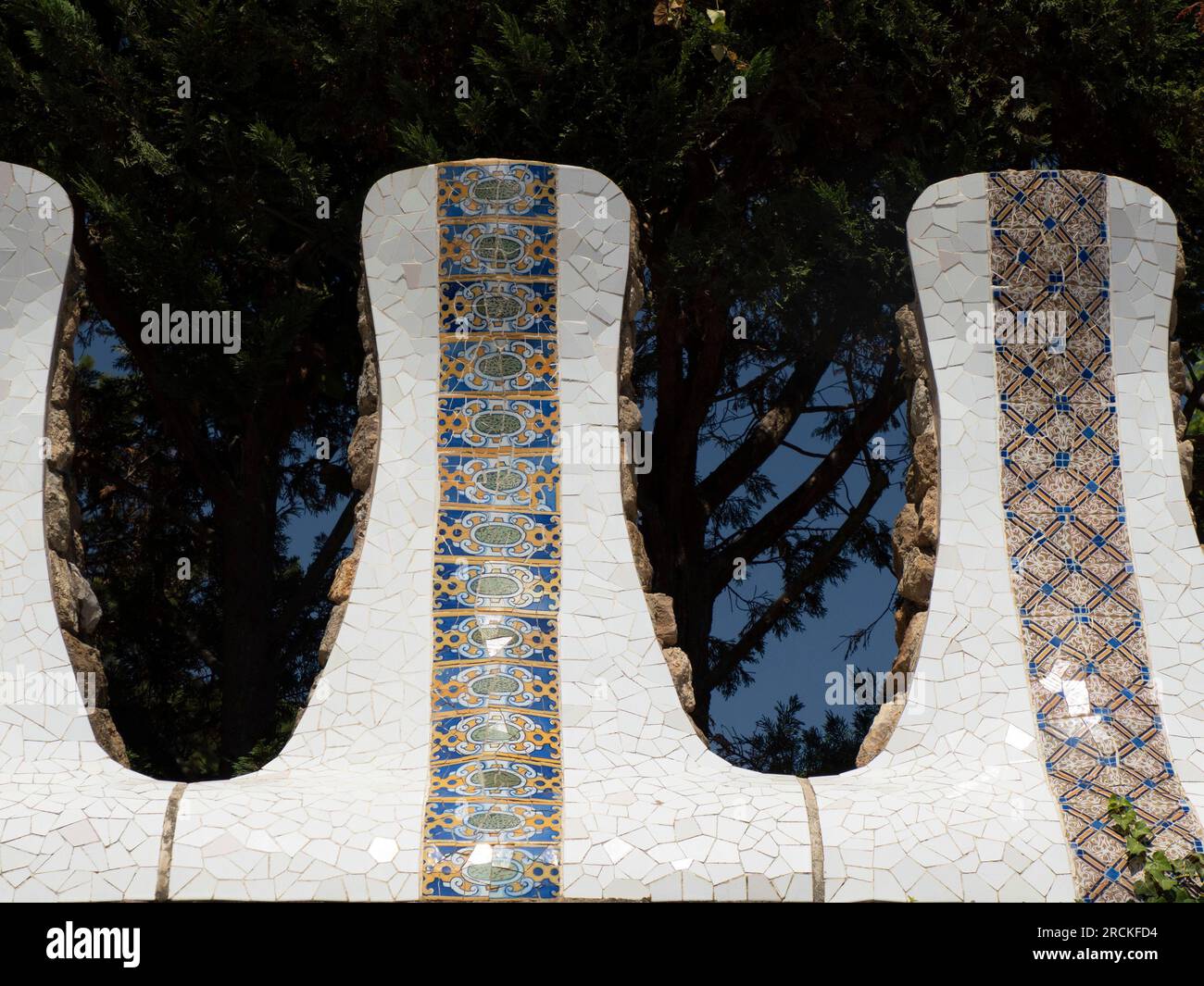 The barcelona park guell spain gaudi masterpiece Stock Photo - Alamy