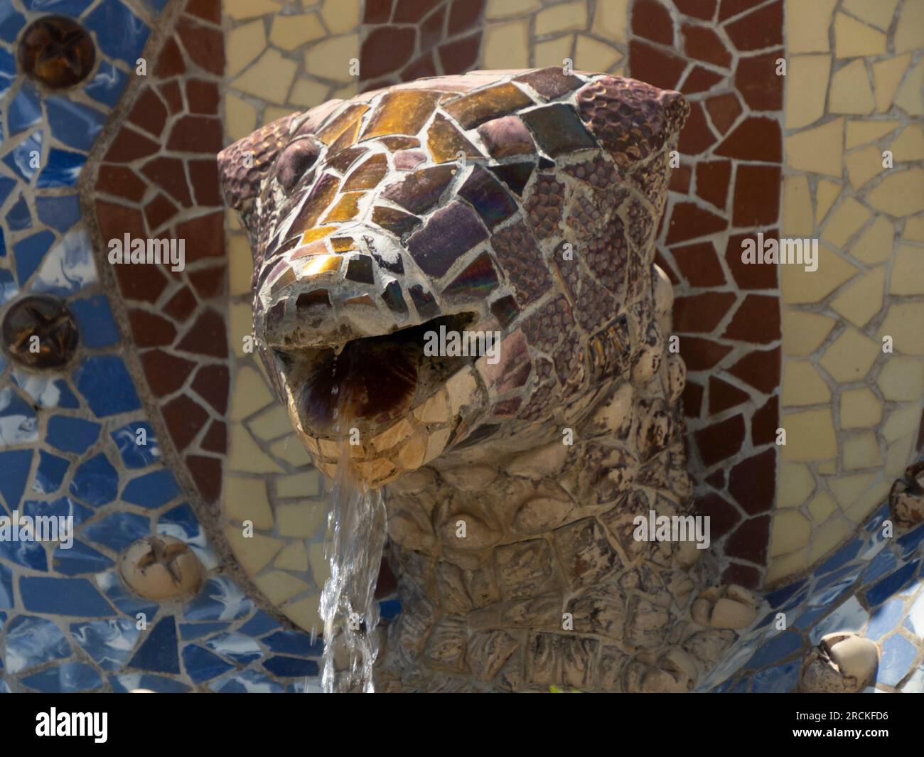 The barcelona park guell spain gaudi masterpiece Stock Photo - Alamy