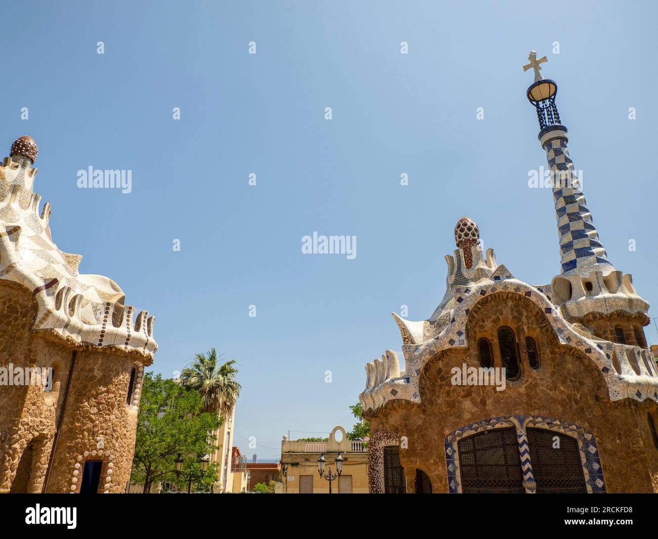 The barcelona park guell spain gaudi masterpiece Stock Photo - Alamy