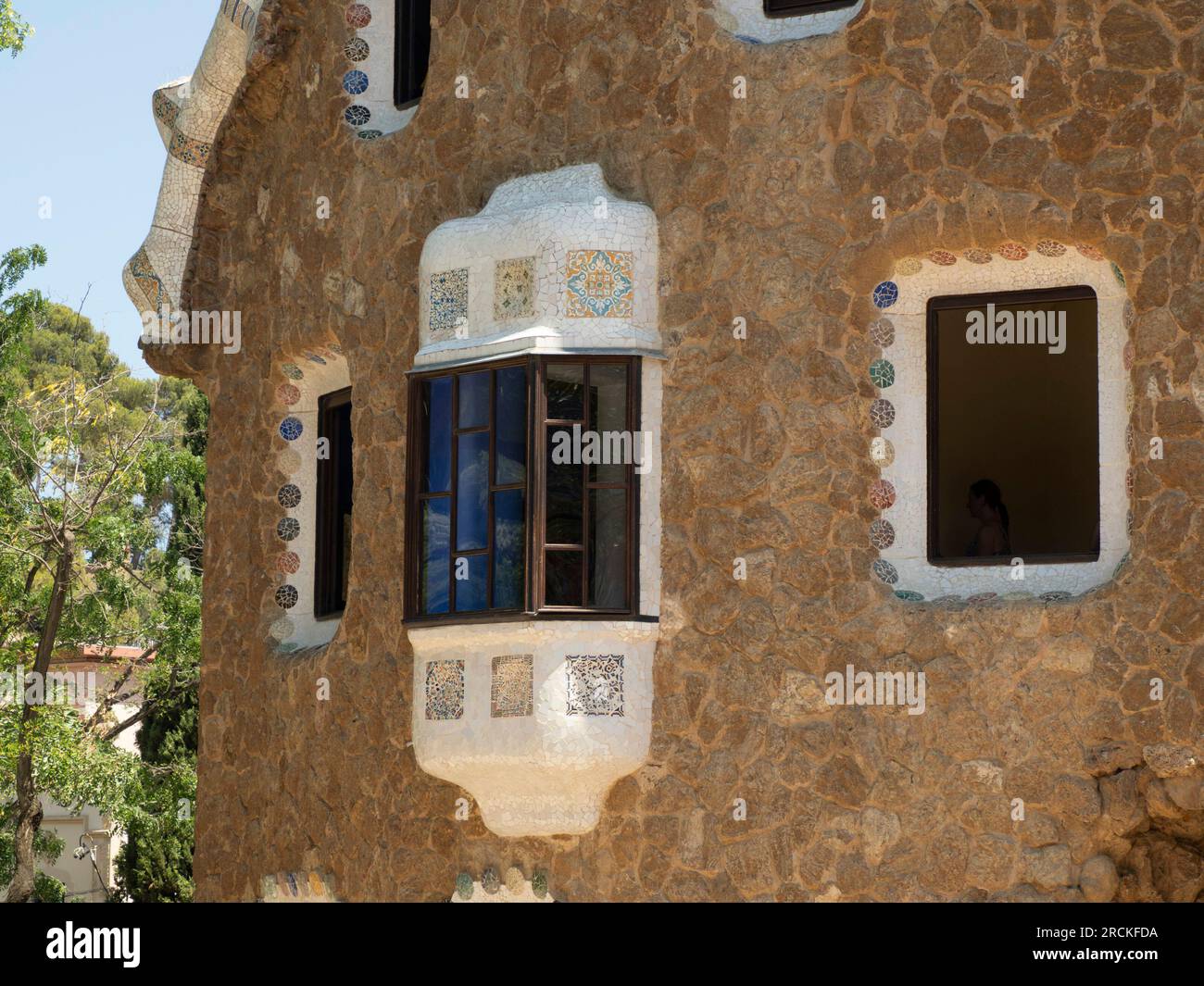 The barcelona park guell spain gaudi masterpiece Stock Photo - Alamy