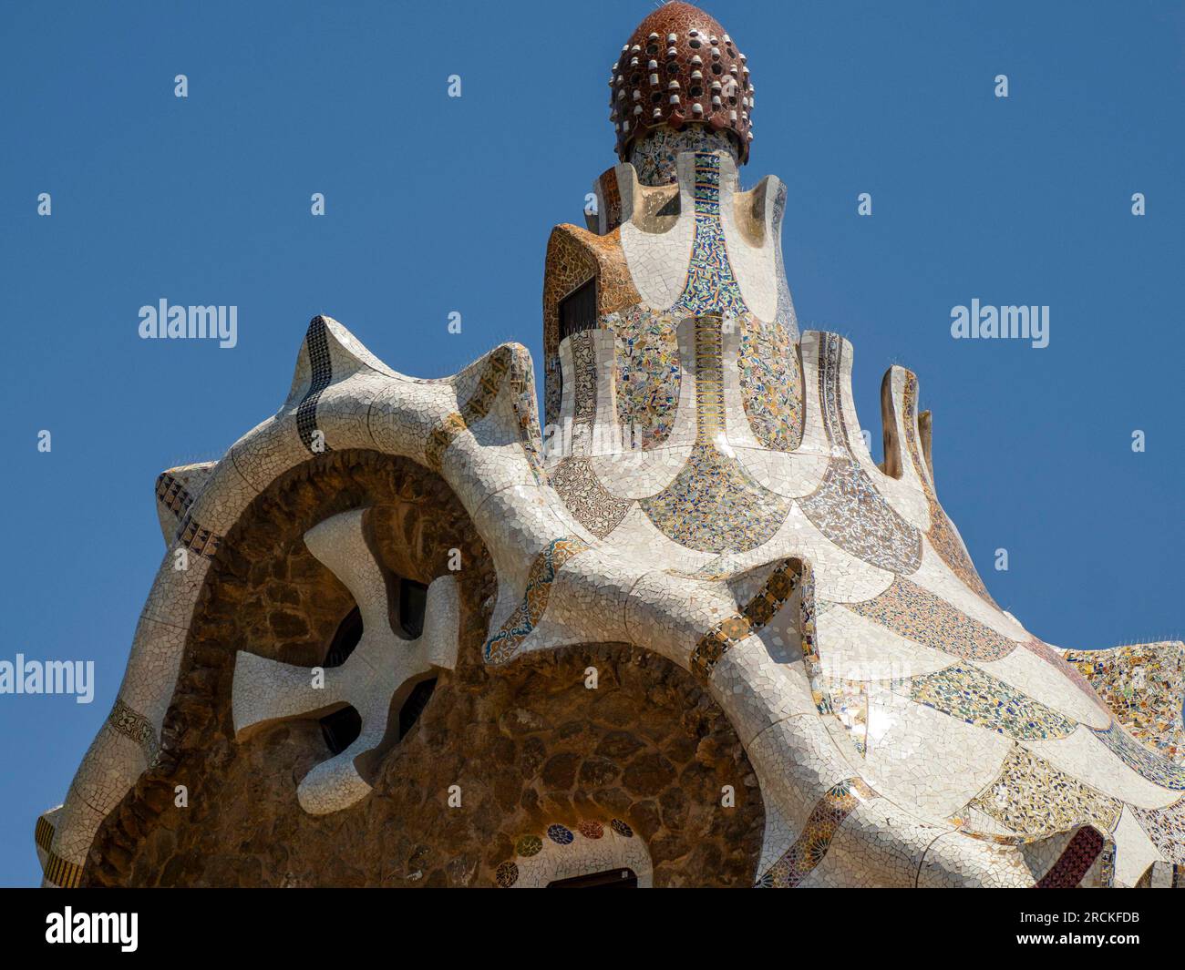The barcelona park guell spain gaudi masterpiece Stock Photo - Alamy