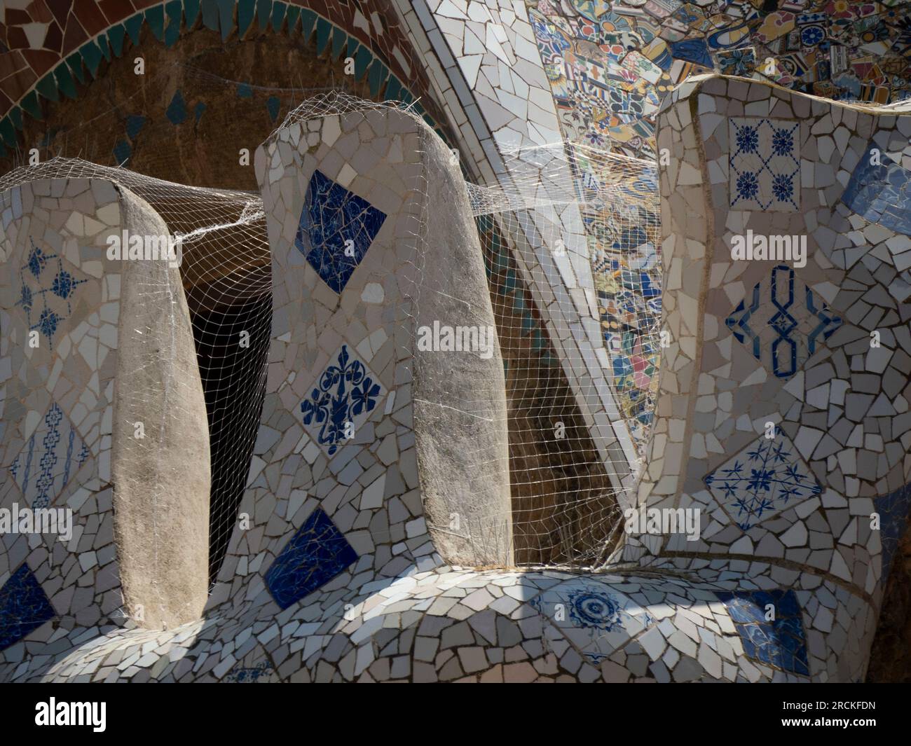 The barcelona park guell spain gaudi masterpiece Stock Photo - Alamy