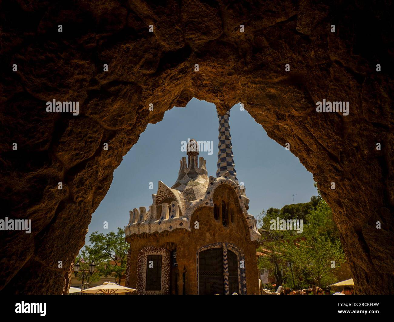The barcelona park guell spain gaudi masterpiece Stock Photo - Alamy