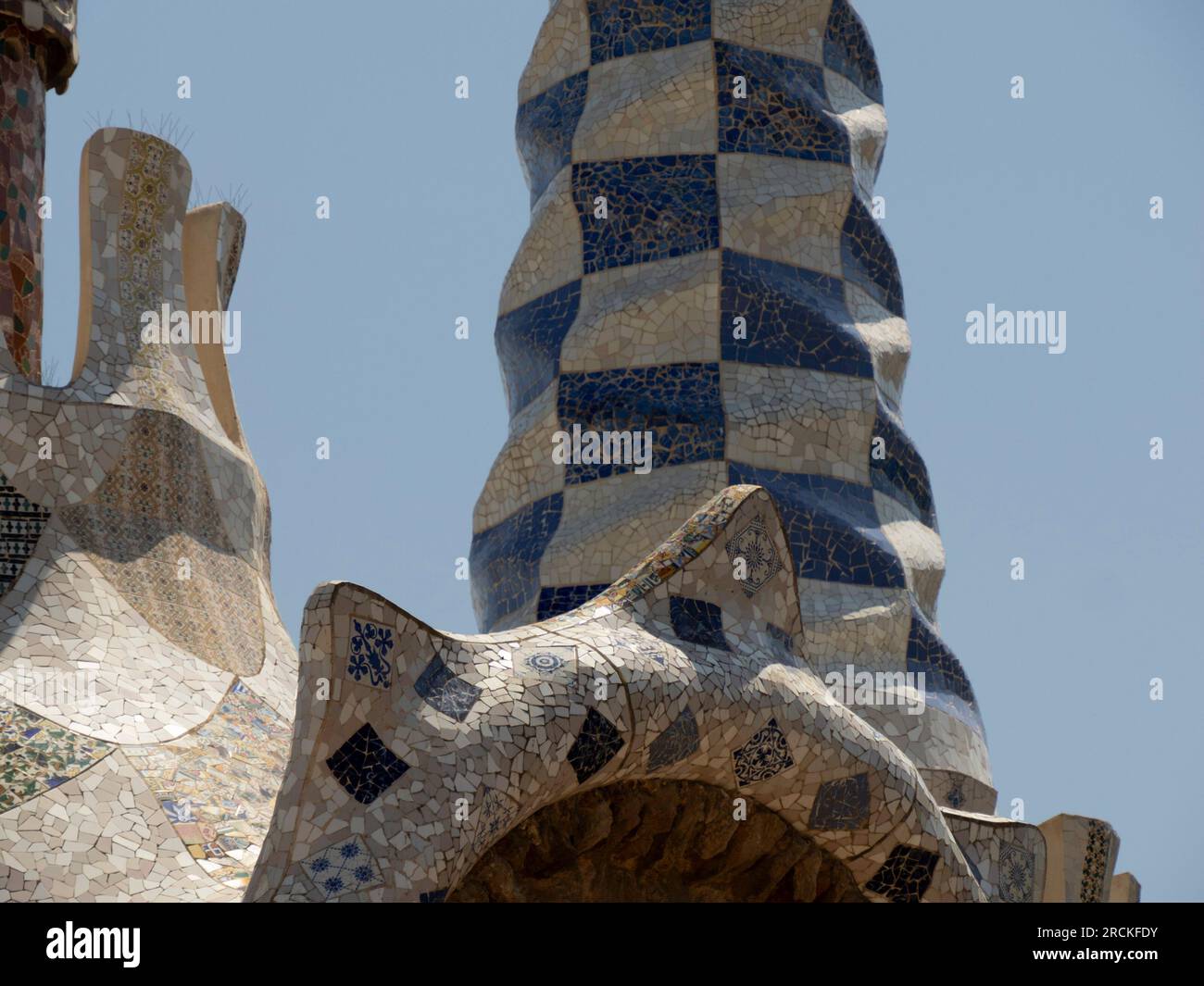 The barcelona park guell spain gaudi masterpiece Stock Photo - Alamy