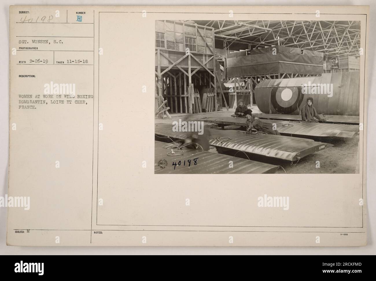 Women at work on wing boxing, Romo Rantin, Loire-et-Cher, France ...