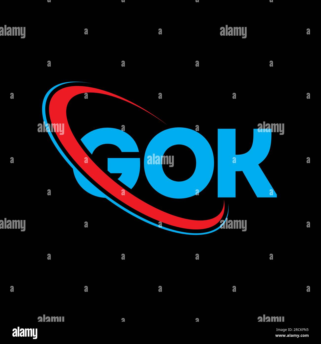 GOK logo. GOK letter. GOK letter logo design. Initials GOK logo linked ...