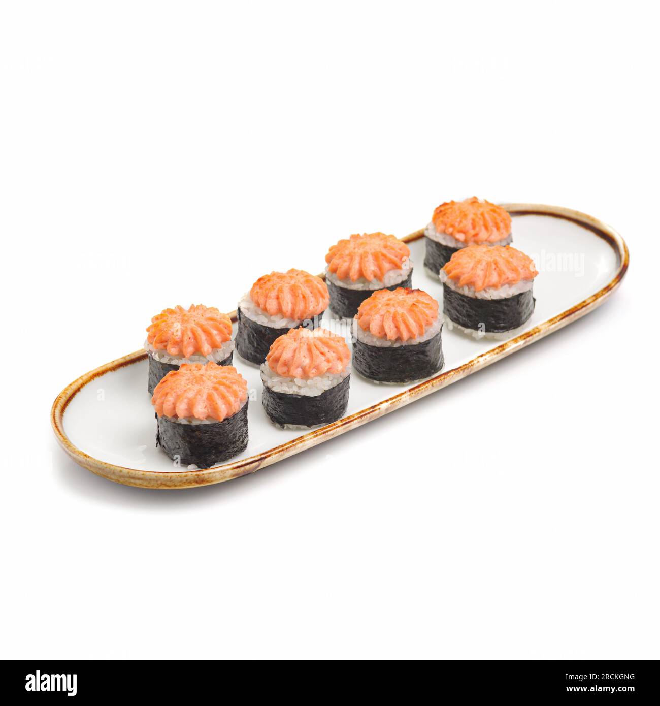 Sushi Baked Roll with mussels, Rice, Nori, Cheese, Salmon, Cucumbers ...