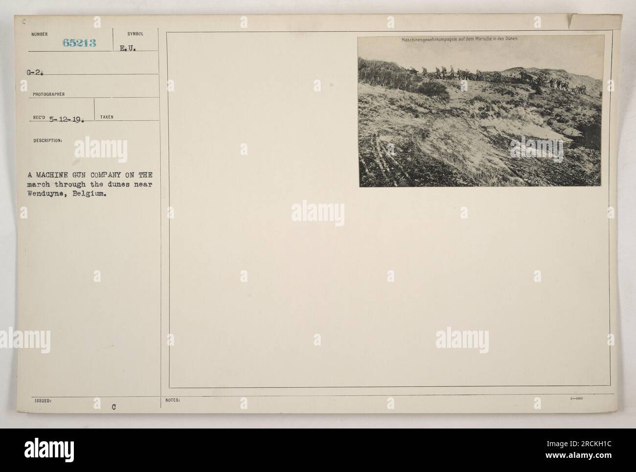 during World War I. This image shows a machine gun company as they ...