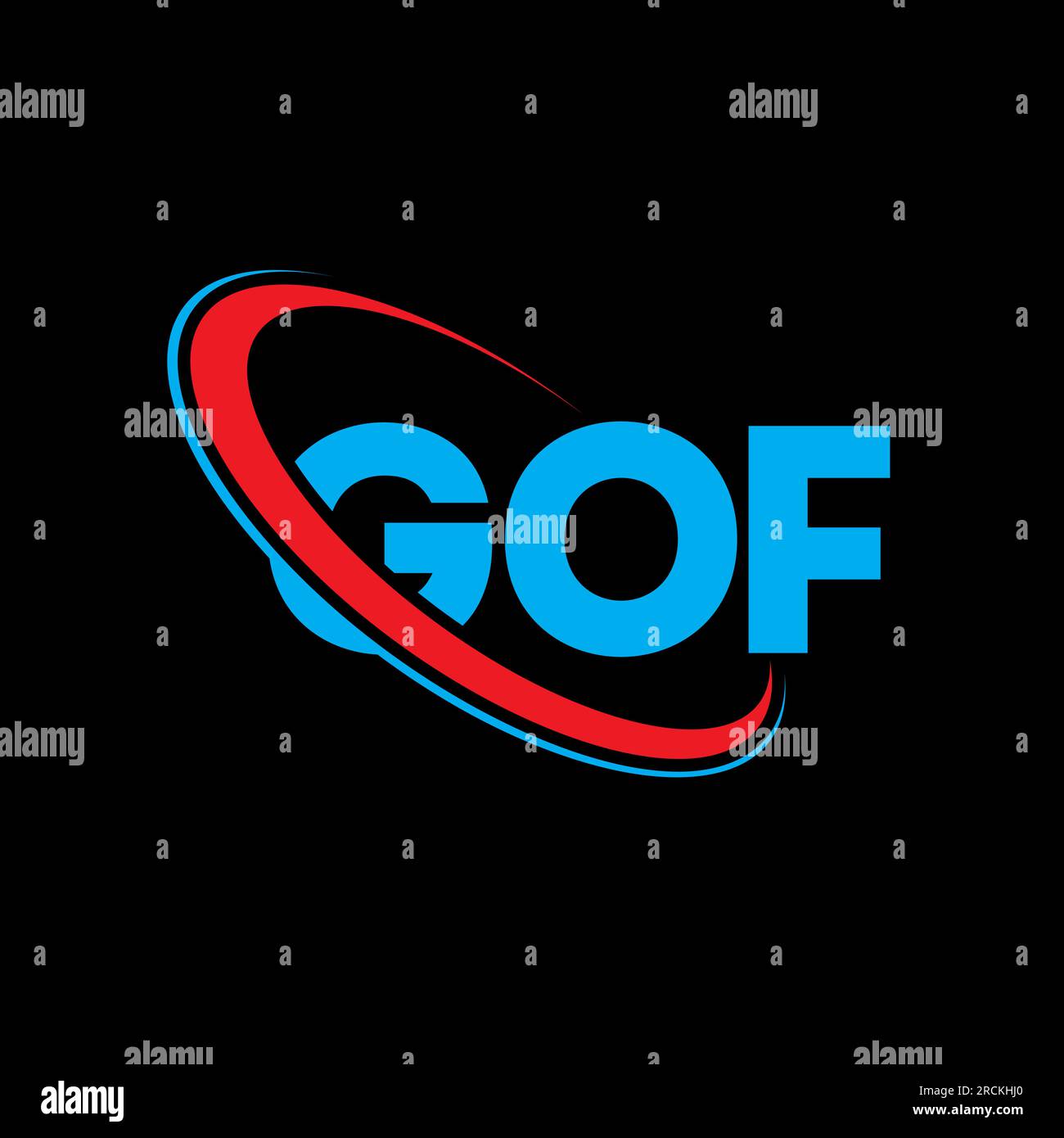 GOF logo. GOF letter. GOF letter logo design. Initials GOF logo linked with circle and uppercase ...
