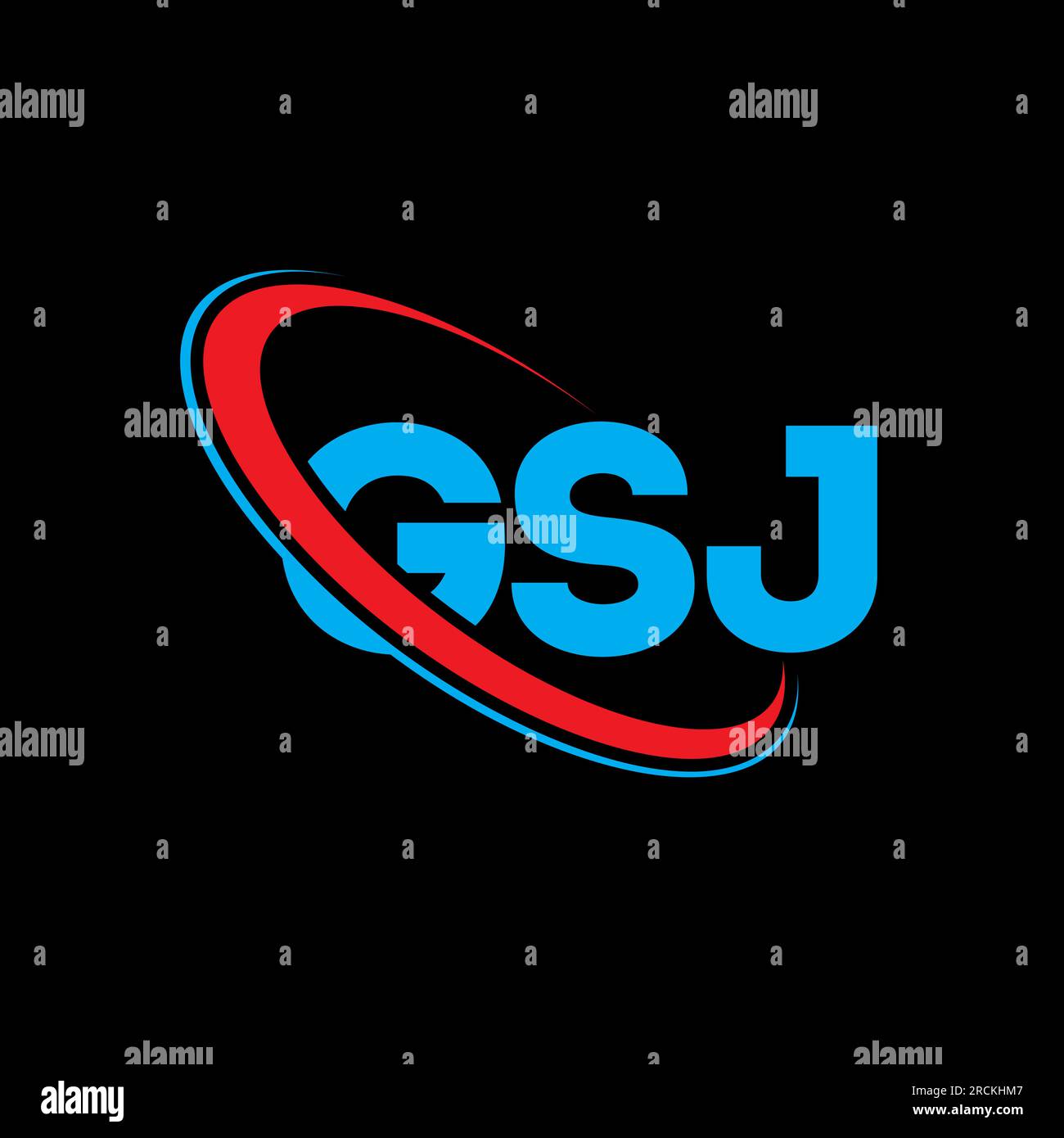 GSJ logo. GSJ letter. GSJ letter logo design. Initials GSJ logo linked ...