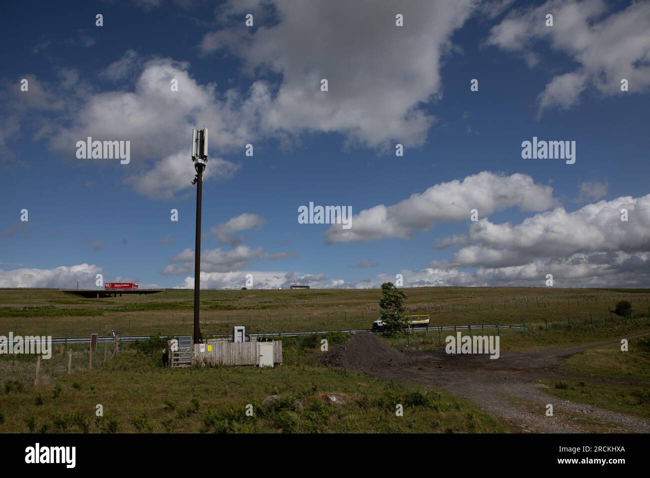 Phone mast next to the M6 motorway near Shap Stock Photo - Alamy