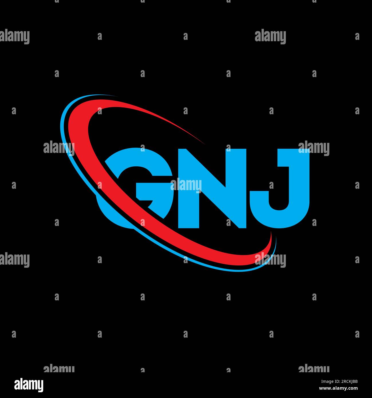 GNJ logo. GNJ letter. GNJ letter logo design. Initials GNJ logo linked ...