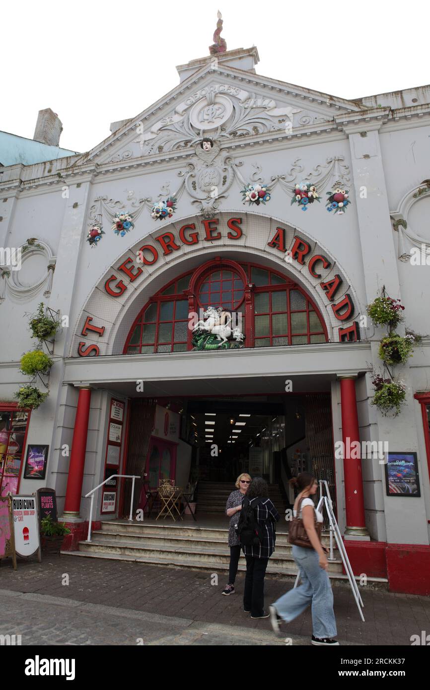 The main entrance to St Georges Arcade in High Street, Falmouth ...