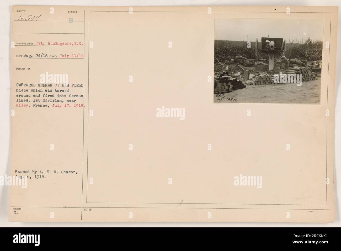 Captured german 77 m m field piece hi-res stock photography and images ...