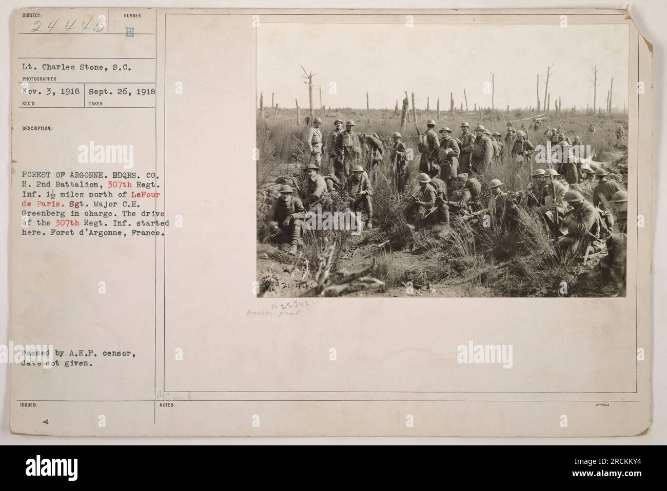 307th regiment infantry hi-res stock photography and images - Alamy