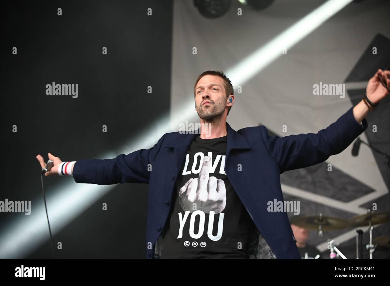 Doncaster, UK. 08th July, 2023. Tom Meighan former lead singer of ...