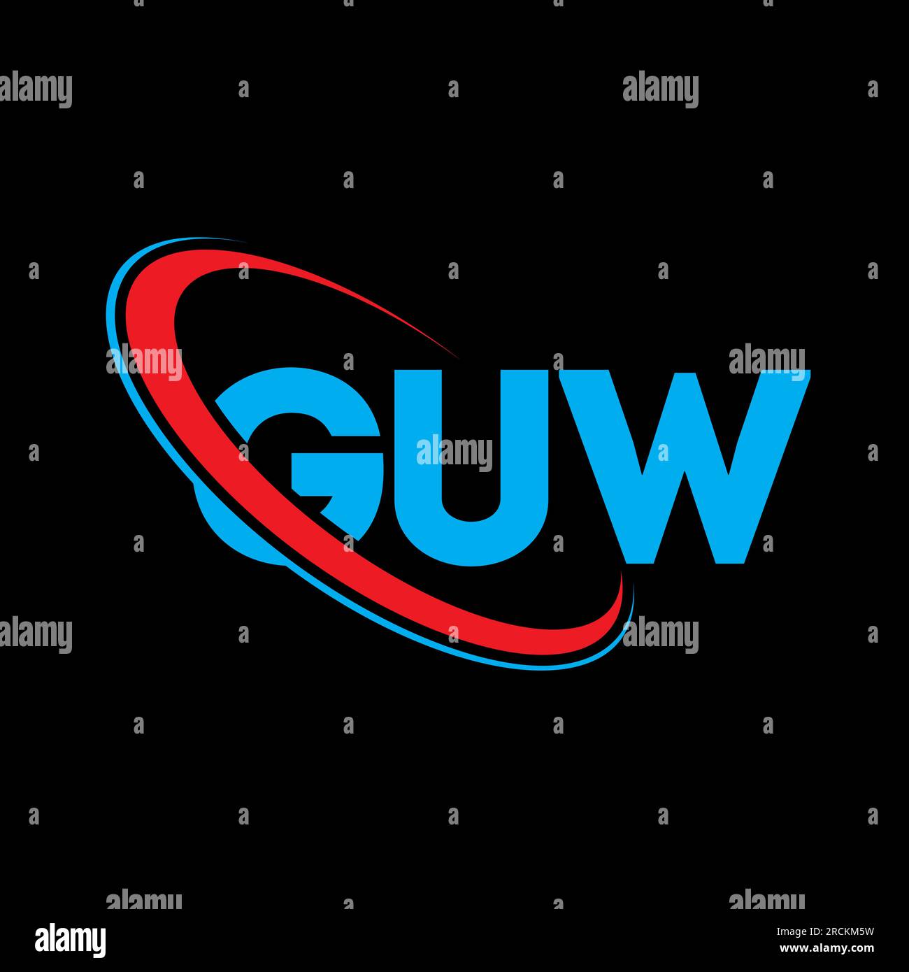 GUW logo. GUW letter. GUW letter logo design. Initials GUW logo linked ...