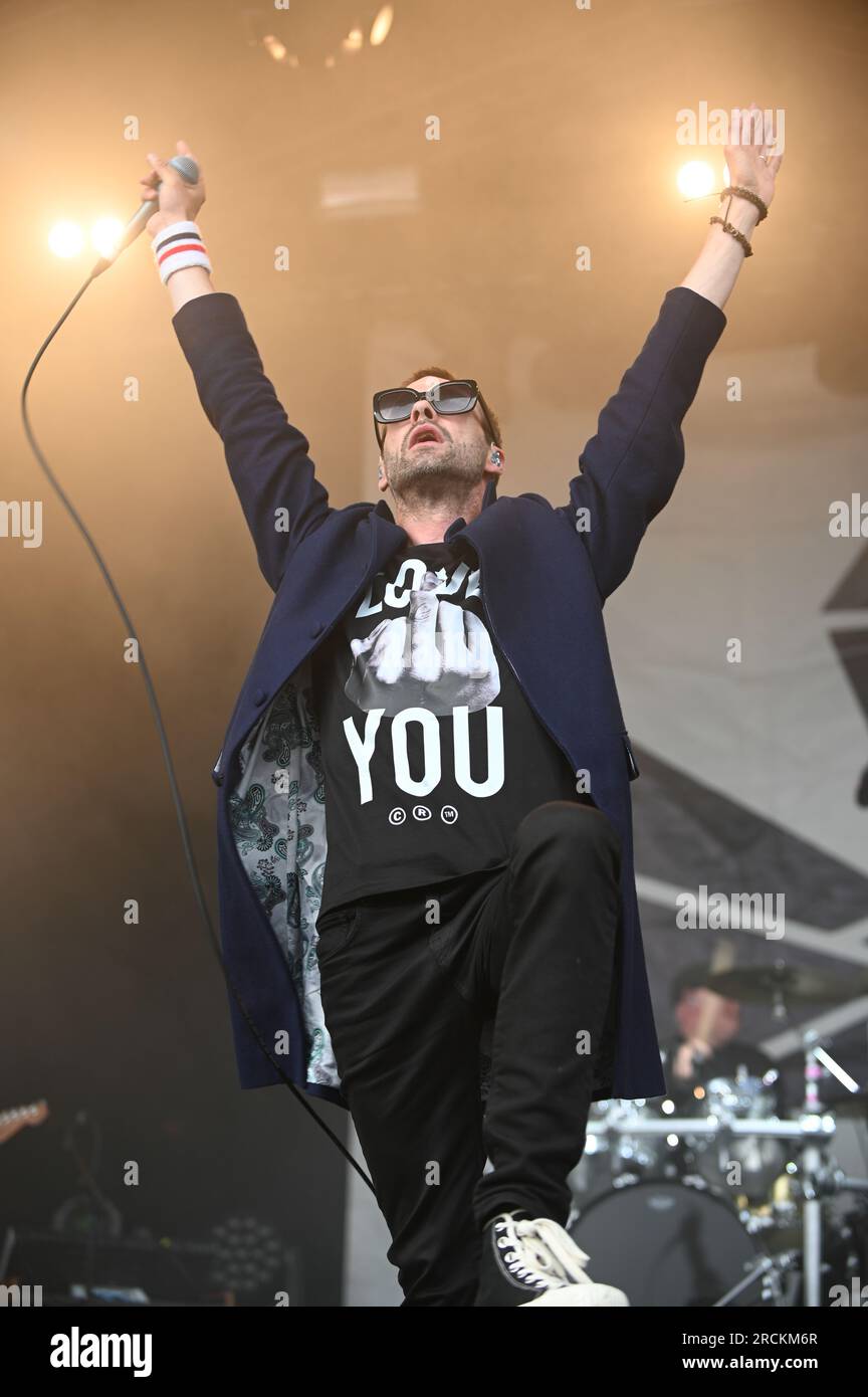 Doncaster, UK. 08th July, 2023. Tom Meighan former lead singer of ...