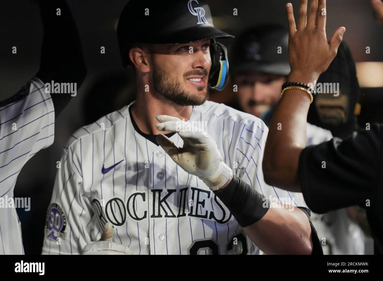 Denver CO, USA. 14th July, 2023. Colorado right fielder Kris Bryant (23 ...