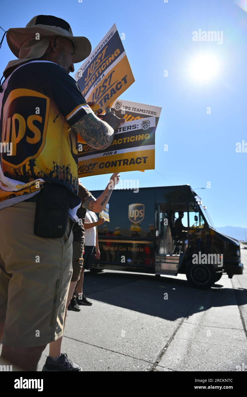 Albuquerque, United States. 15th July, 2023. A UPS delivery truck ...